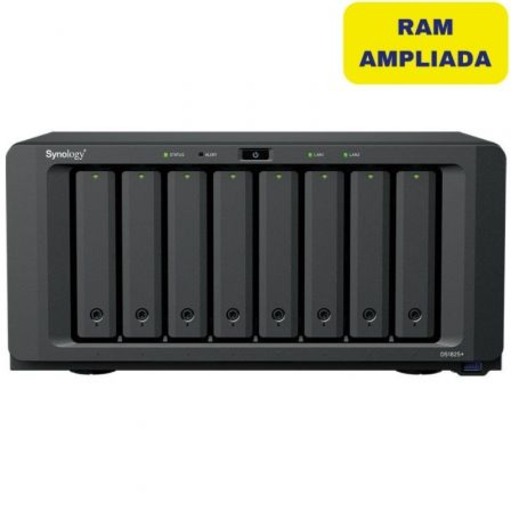 NAS Synology Diskstation DS1825+/ 8 Bahías 3.5"- 2.5"/ 16GB DDR4 ...